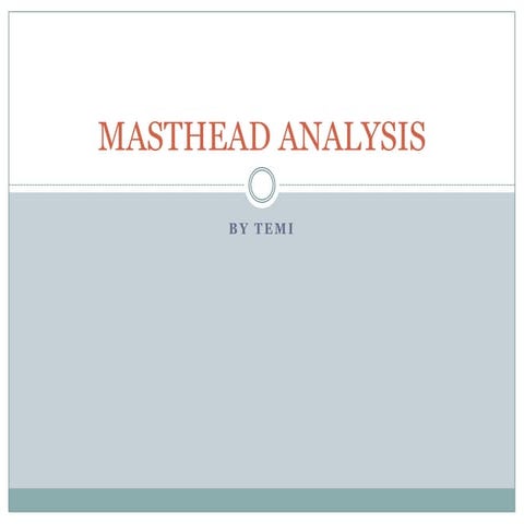 Masthead Analysis | PPT