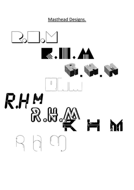 Masthead designs | DOC