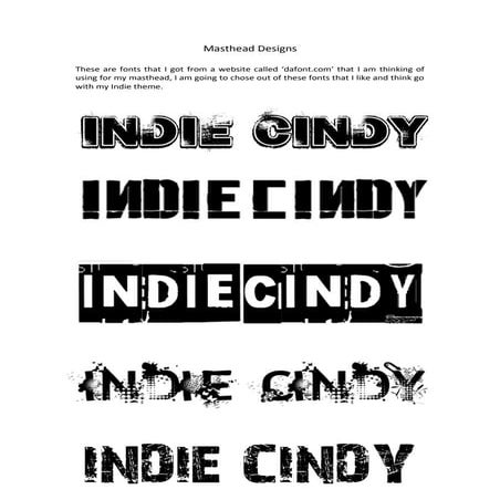 Masthead Designs | DOC | Desktop Publishing | Computer Software and Applications