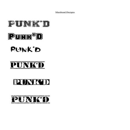 Masthead designs | DOC