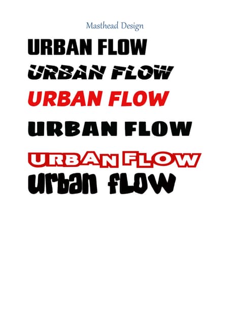 Masthead design samples for my film magazine | DOCX