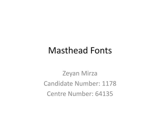 Font analysis | PPT