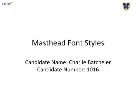 Font styles | PDF