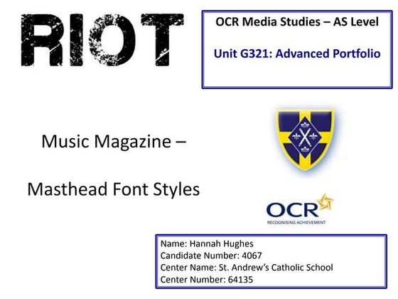 Masthead font styles | PPTX | Hip Hop Music | Music
