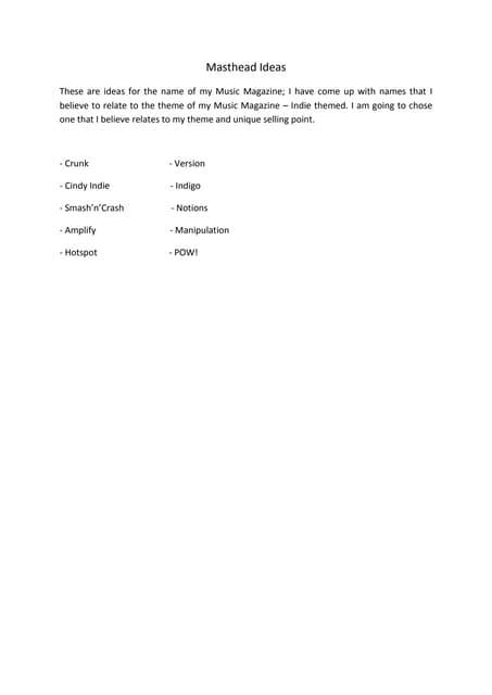 Masthead Designs | DOC | Desktop Publishing | Computer Software and ...