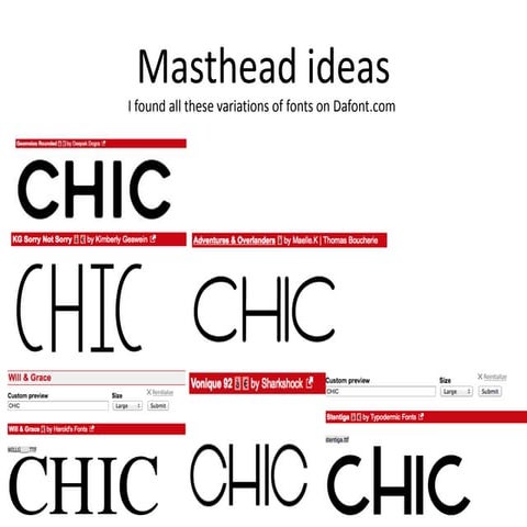 Masthead ideas | PPTX