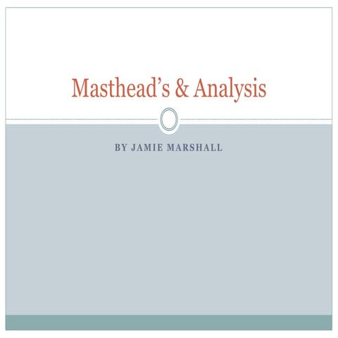 Mastheads & Analysis | PPTX