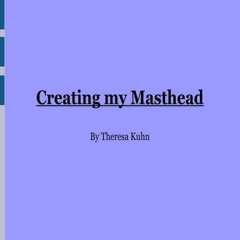 creating my masthead | ODP