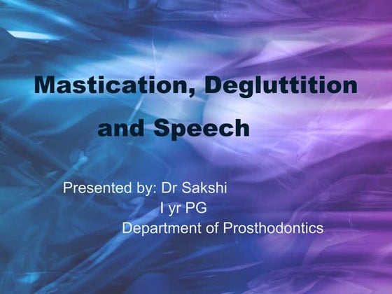 Mastication. Chewing Cycles & Oral Reflexes - Oral Physiology | PPTX