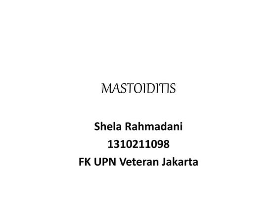 Mastoiditis | PPT