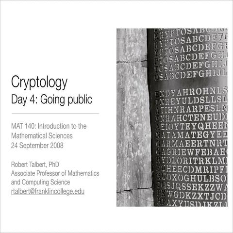 Mat 140 Cryptology Day 4 | PPT