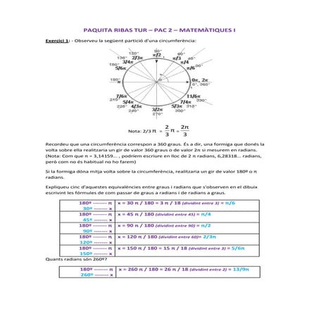 Matemàtiques per a la Multimèdia I - PAC 2 - Multimedia (UOC) - Paquita ...