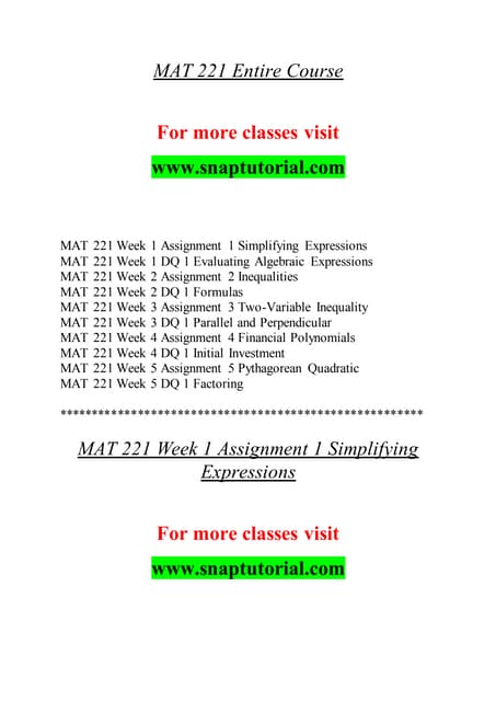 Mat 221 Effective Communication-snaptutorial.com