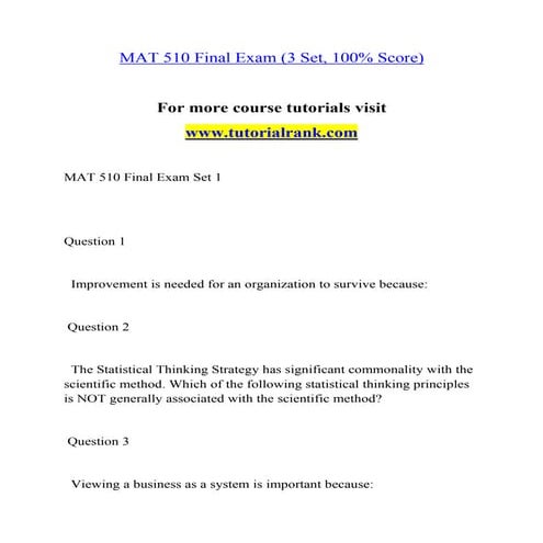 MAT 510 Effective Communication - snaptutorial.com