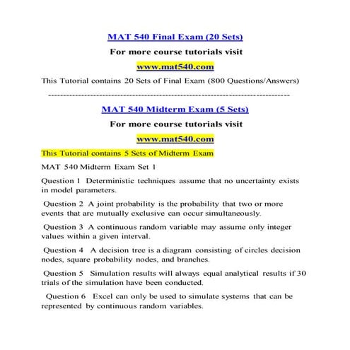 MAT 540 Str Achievement Education--mat540.com