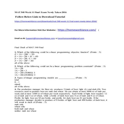 Ecn221 business statistics final examination | DOCX