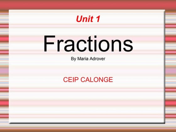 Fractions lesson 1 introduction | PPT