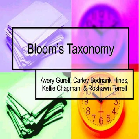 Mat 604 - bloom’s taxonomy power point presentation | PPT