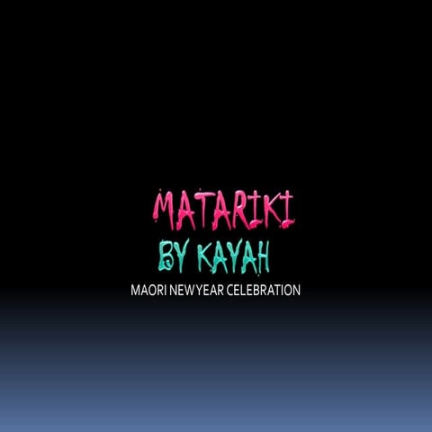 Matariki powerpoint | PPTX