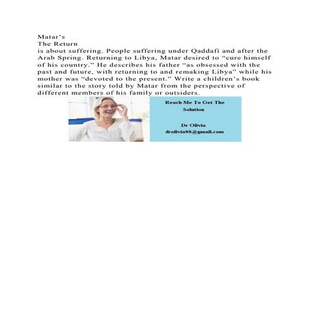 Matar’s The Return is about suffering. People suffering under Qa.docx