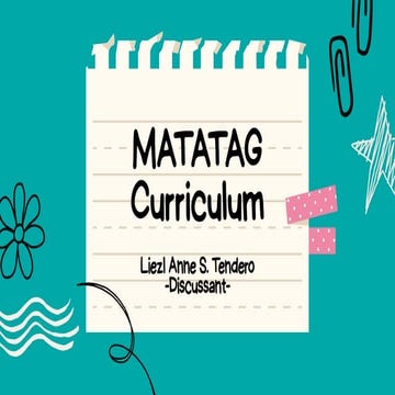 MATATAG CURRICULUM OVERVIEW PRESENTATION | PDF