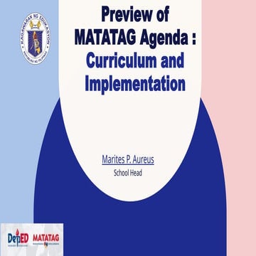 MATATAG Agenda- Curriculum 2024 powerpont | PPTX