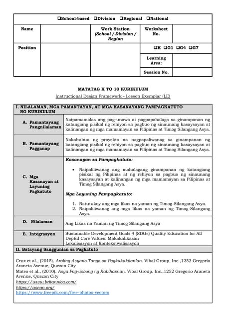 Araling Panlipunan 7 week 3.pptx Matatag Lesson | PPTX