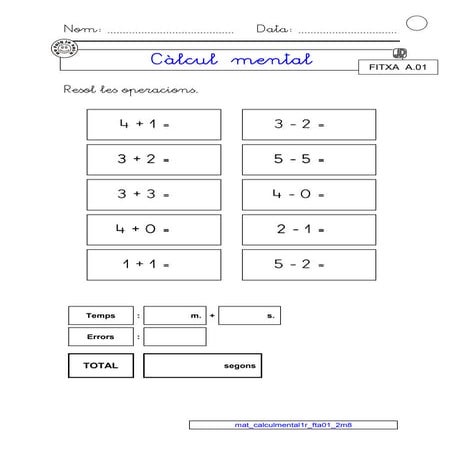 Mat calculmental1r fta01_2m8 | PDF