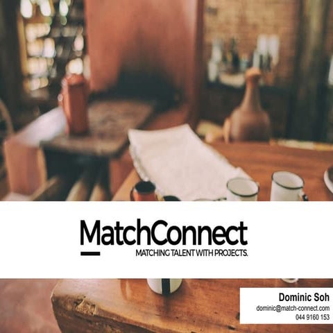 MatchConnect Pitch Deck (Startup Victoria) | PPT