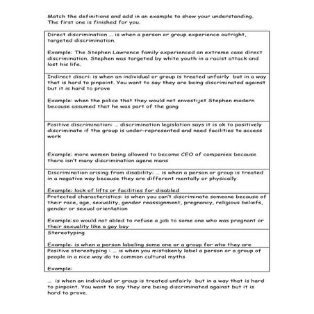 Match definitions and examples 1 | PDF