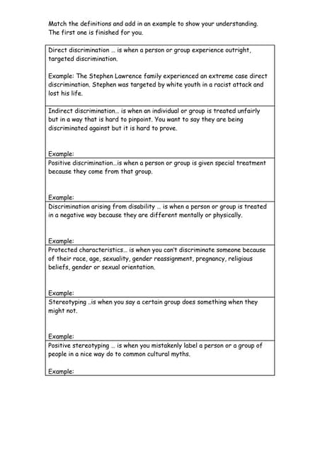 Match definitions and examples | PDF