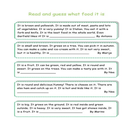 food riddles | PDF
