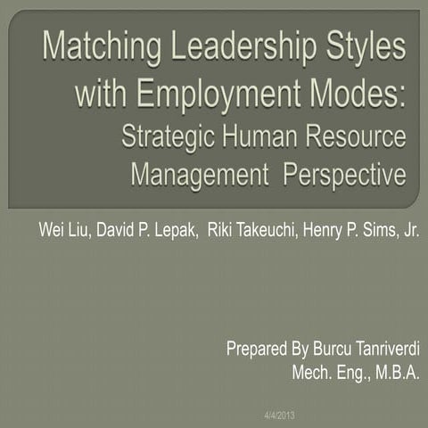 Behavioral Approach to Leadership Boundary Spanning Transaction ...