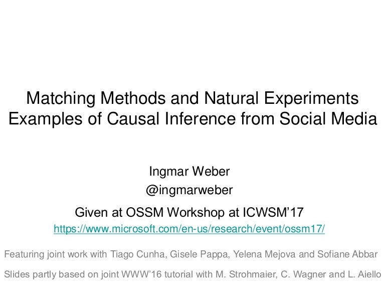Matching Methods And Natural Experiments Examples Of Causal Inferen 