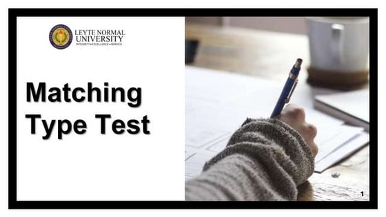Matching type | PPT