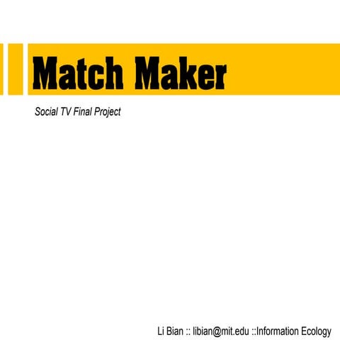 MatchMaker | PDF