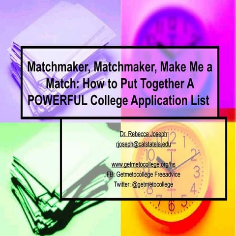 Matchmaker matchmaker make me a great college list | PPT | College ...