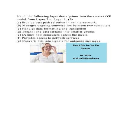 Match the following layer descriptions into the correct OSI model fr.docx