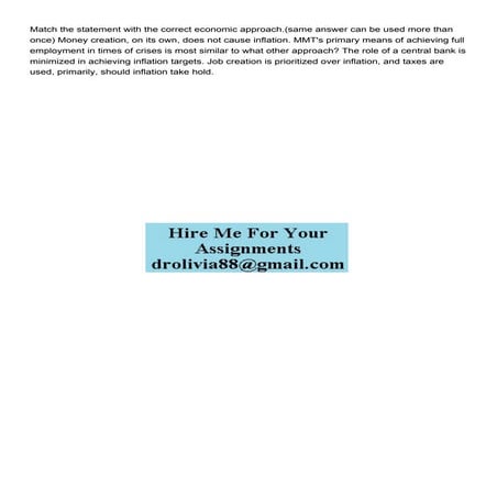 Match the statement with the correct economic approachsame.pdf