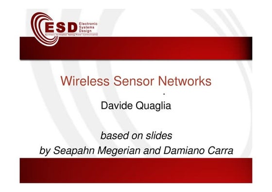 WSN network architecture -Sensor Network Scenarios & Transceiver Design Considerations. | PPT