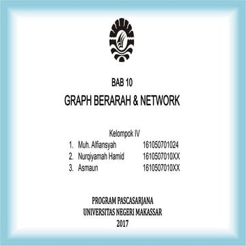 GRAPH BERARAH DAN NETWORK | PPTX