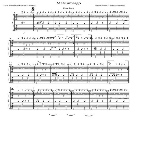 Mate amargo-tablatura | PDF
