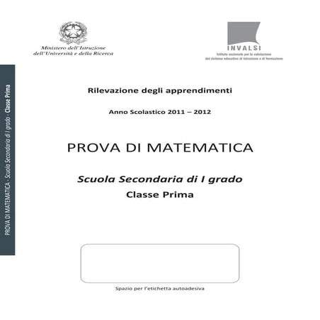 2° simulazione invalsi matematica seconda superiore zanichelli | PDF