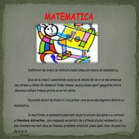 Matematica oglindita prin desen | PPT