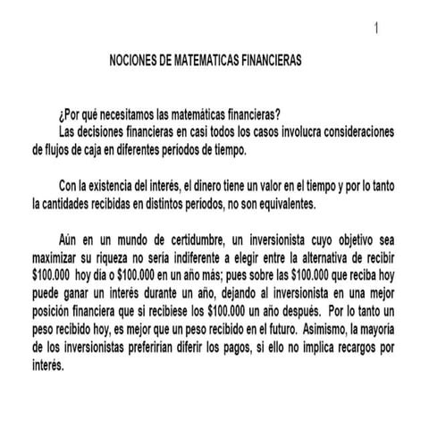 Matematica financiera | PPTX