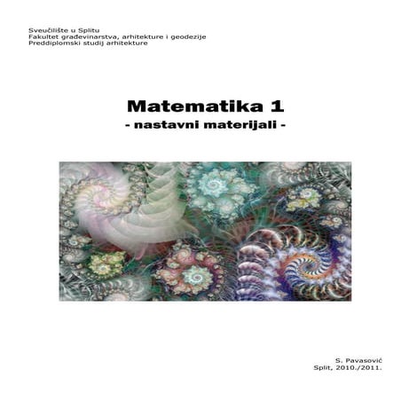 Matematika 1 arhitektura | PDF