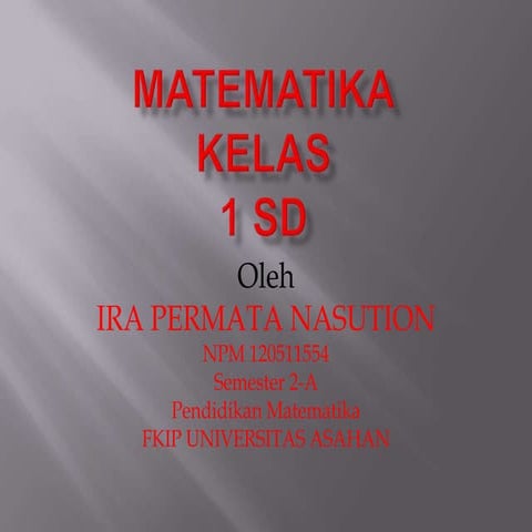 Matematika 1 sd | PPTX