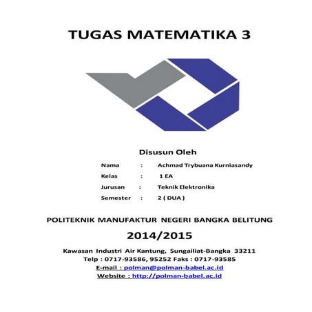 Matematika 3 Tugas 2 | DOCX