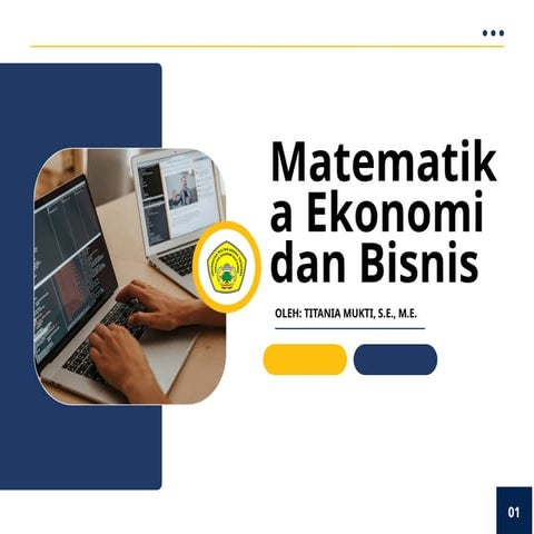 Matematika Ekonomi dan Bisnis: fungsi linier in economics | PPTX