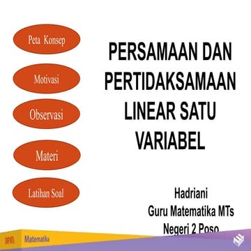 Matematika Kelas 7 Bab 4 Persamaan dan Pertidaksamaan Linear Satu ...